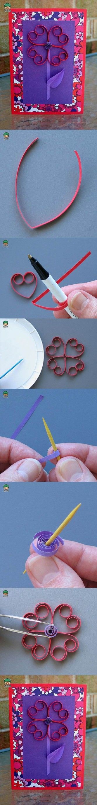 DIY 3D Flower Valentine’s Day Card