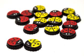 DIY Board Game with Bottle Cap Checkers