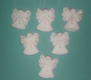Creative Ideas – DIY Cotton Pad Angel Christmas Ornaments